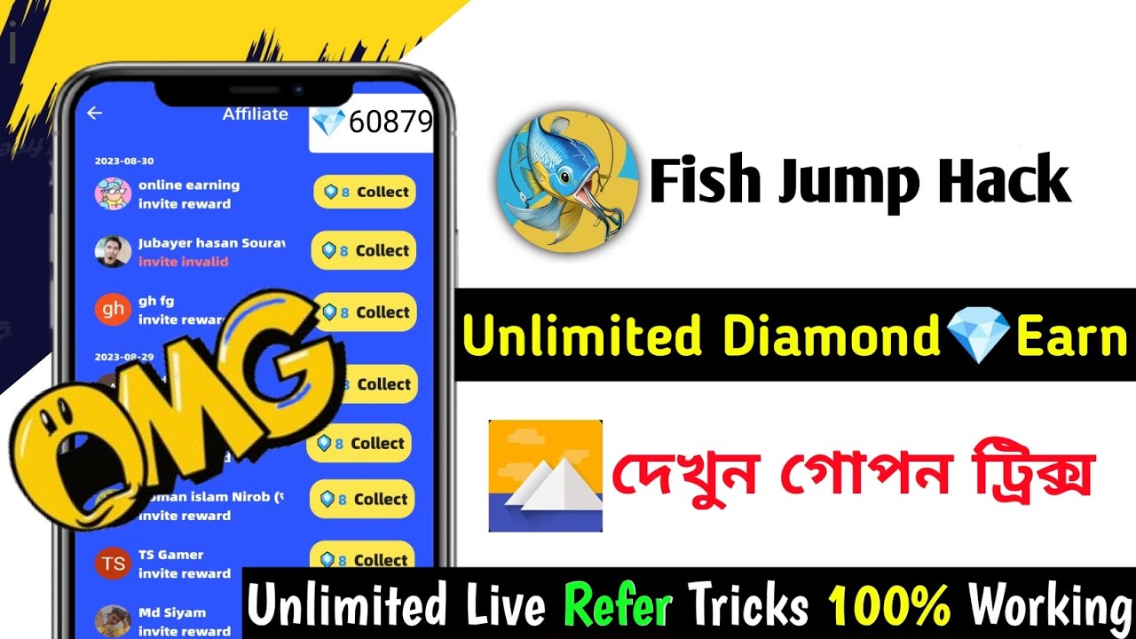 Fish Jump Apps Unlimited Refer tricks || $100 USDT Free payment ...