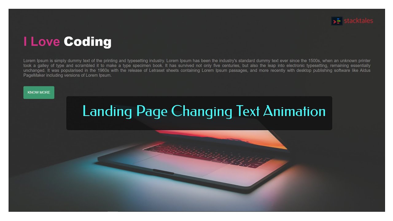 How To Create Changing Text Effect For Landing Page Pure CSS Text how-to-create-changing-text-effect-for-landing-page-pure-css-text