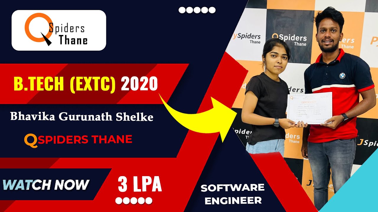 EXTC student placed with 3 LPA | 2020 PASSOUT | QSPIDERS THANE - YouTube