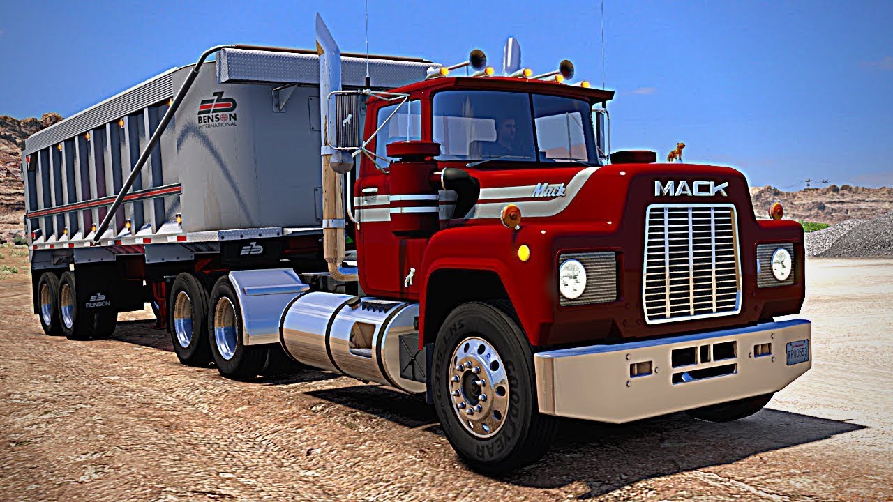 MACK R Model - Benson End Dump Trailer ATS American Truck Simulator ...