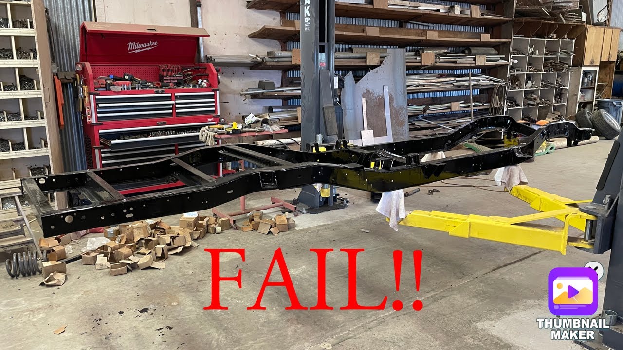 Painting Chevy C10 Frame! (Fail) - YouTube