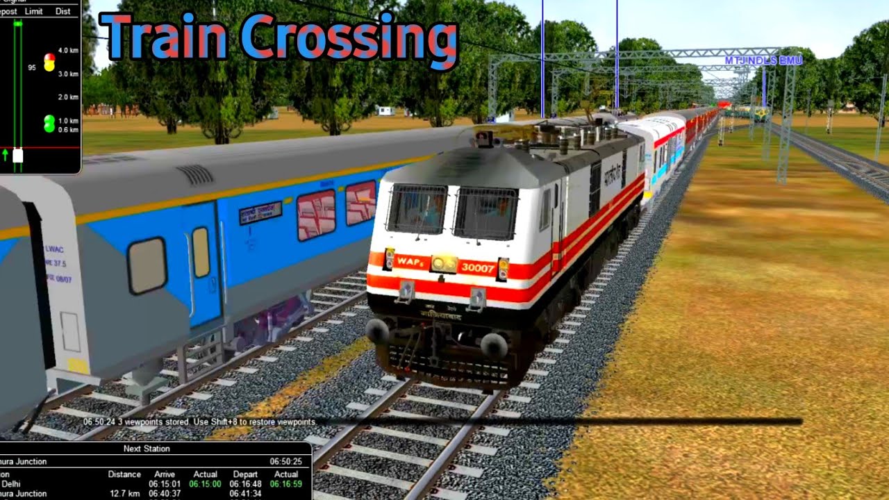Train Crossing हो रही है || Msts Train Simulotar 😱 शताब्दी एक्सप्रेस ...