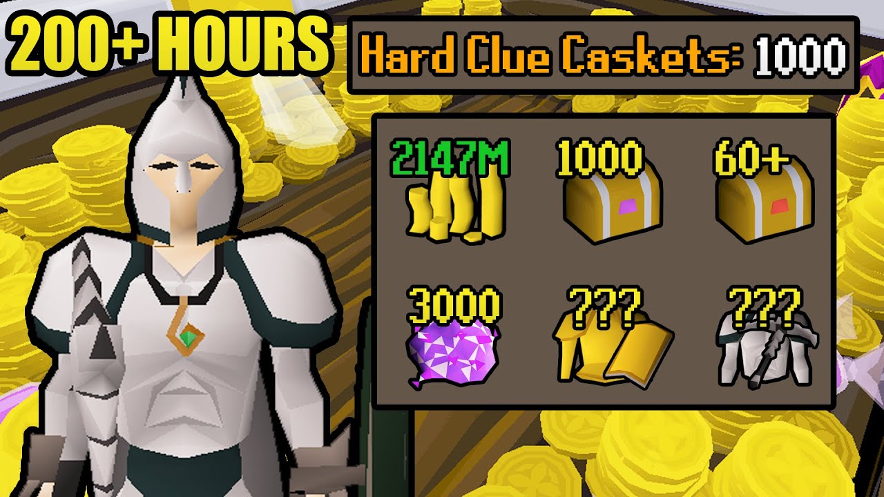 I Opened 1000 Hard Clue Caskets (Multiple Mega Rares) | UIM Collection ...
