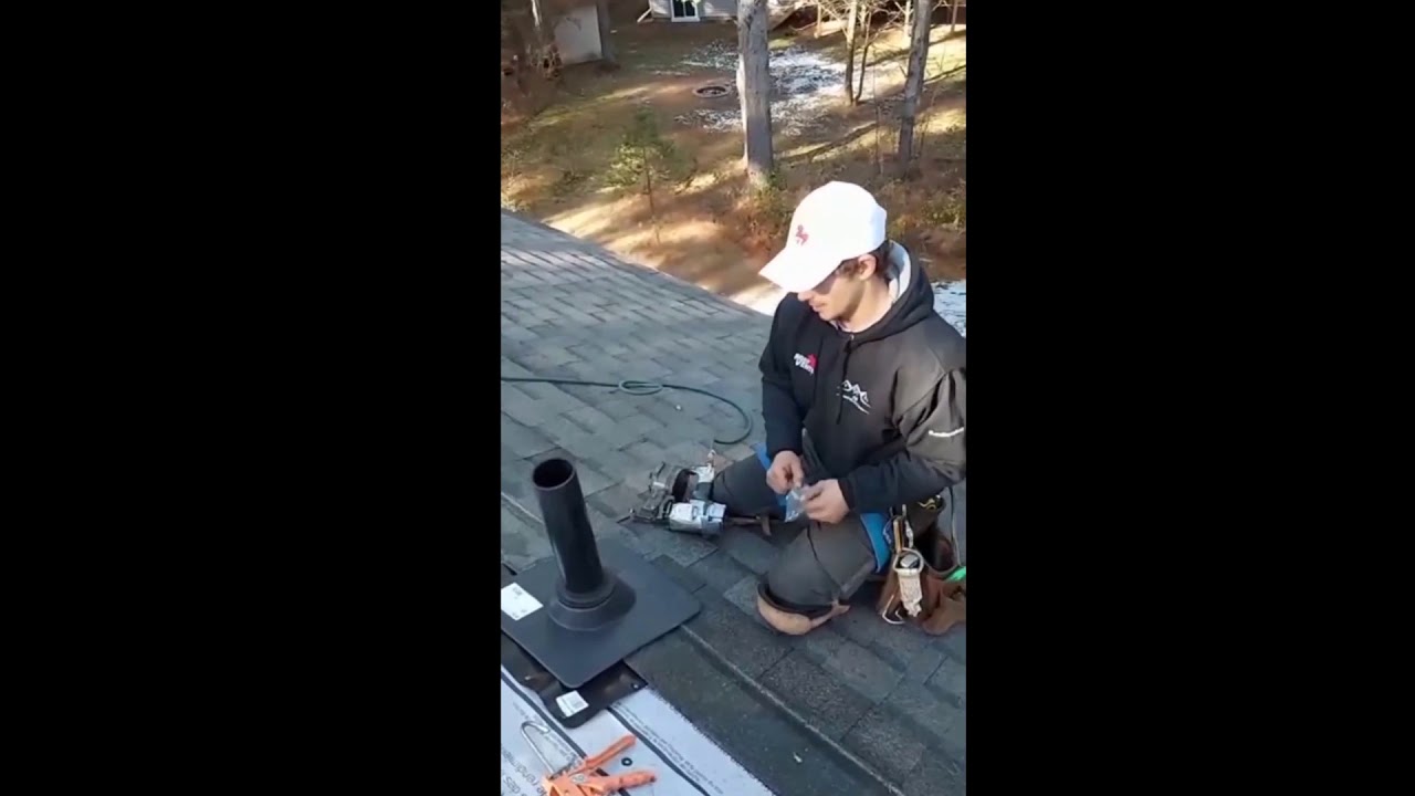 Double Pipe Flashing Installation, two piece roofing installation ...