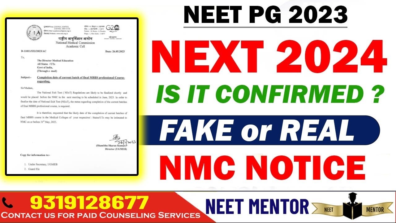 NEET PG 2023 🔥 NMC Notification about Implementation of NEXT 2024 🔥 Complete Explanation # ...