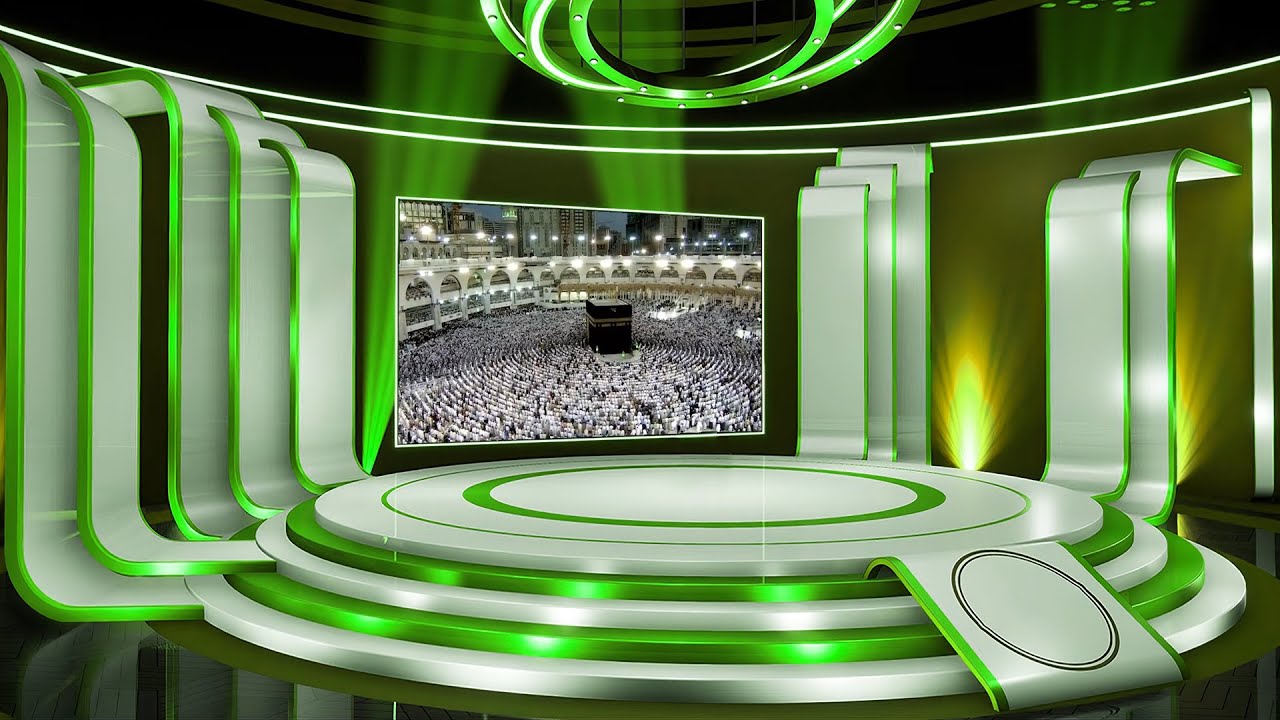 Free Islamic Virtual Studio Background Virtual Set Green HD - YouTube