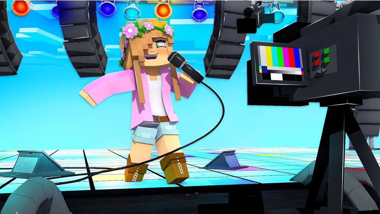 MAKING A MUSIC VIDEO AT THE CASTLE! * popstar *| Minecraft Little Kelly ...