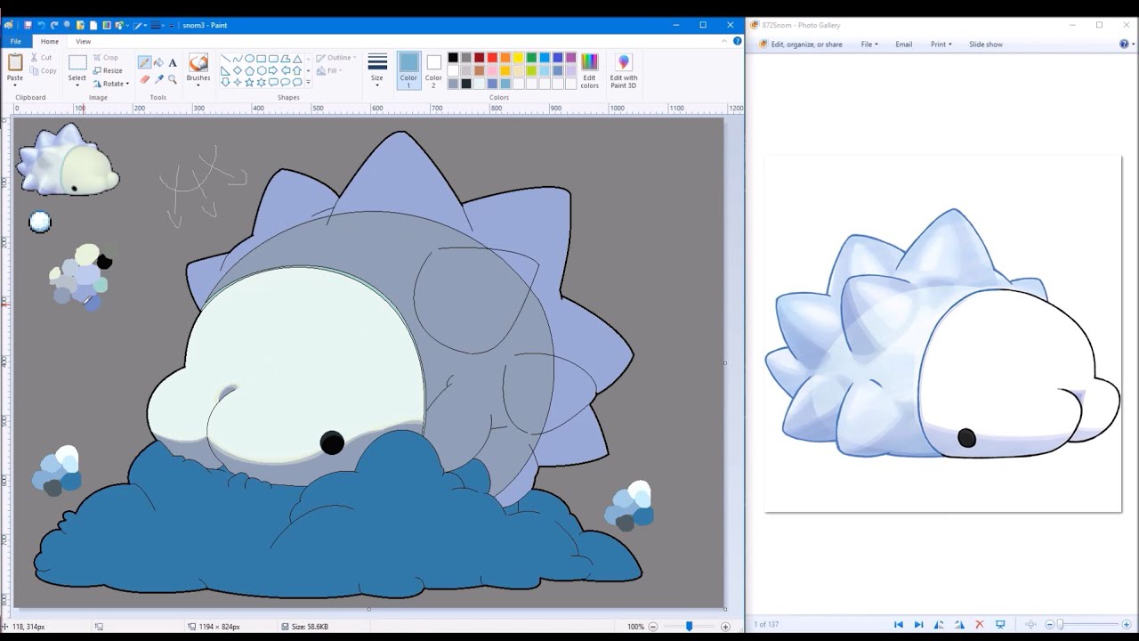 RR🗺️ Shiny Snom [Speedpaint] - YouTube