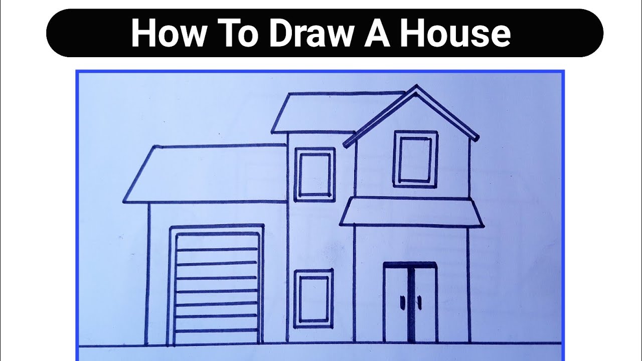 How To Draw A House||Draw A Home||Easy Pencil Drawing||Sketching||Art ...