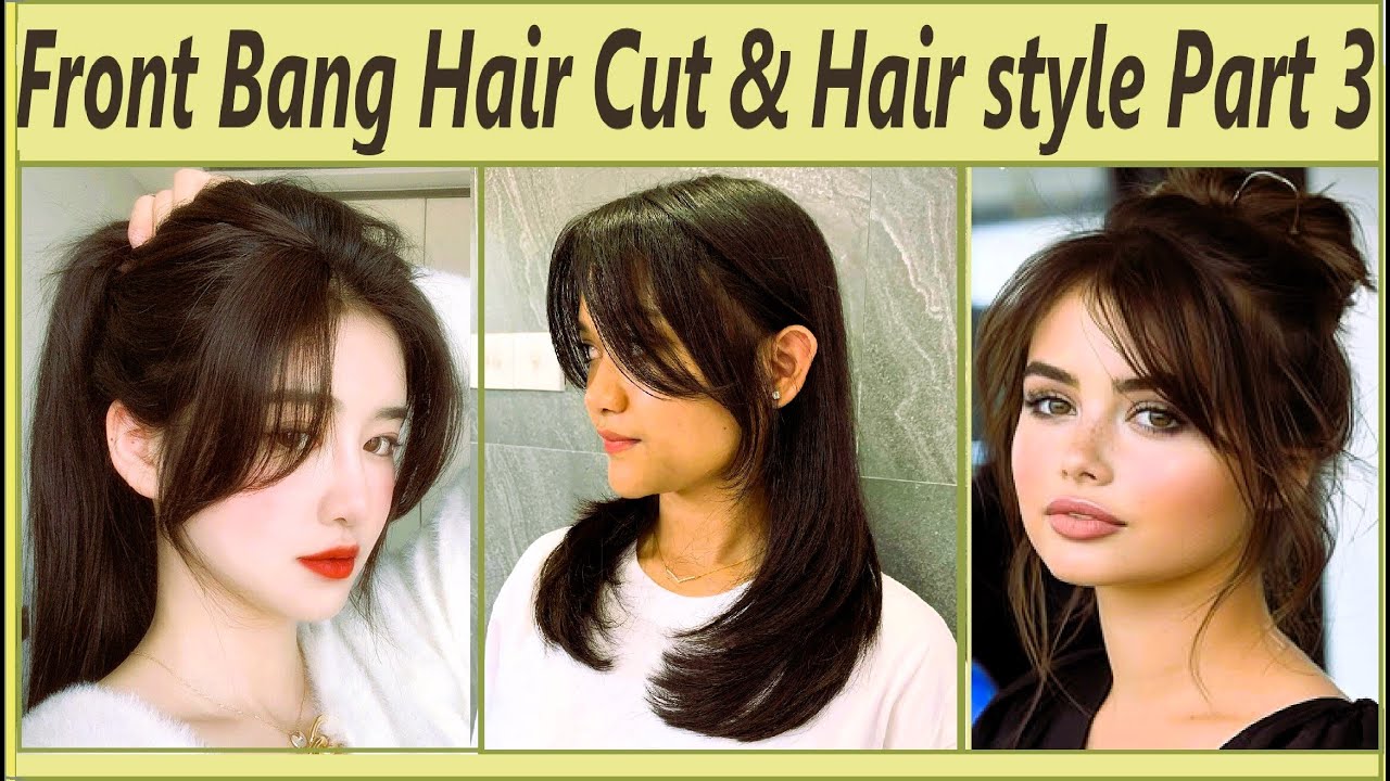 Front Bang Hair Cut & Hair Style No Heat & Chemical Free Part 3 - YouTube
