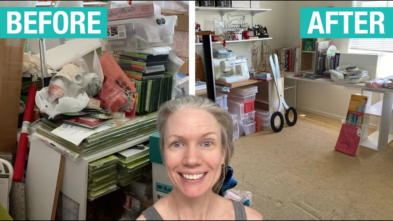 Day 36-37 Finally Done with Decluttering the Sewing Room! - YouTube