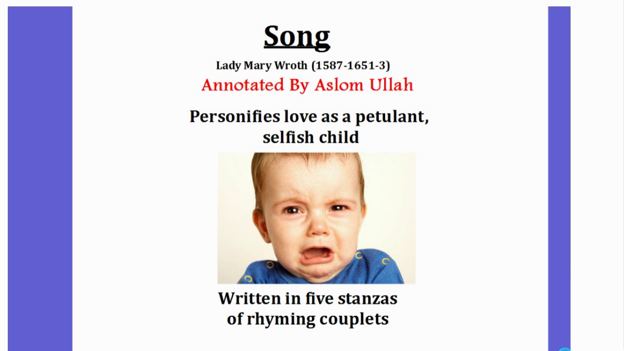 Song By Lady Mary Wroth, Annotated - YouTube