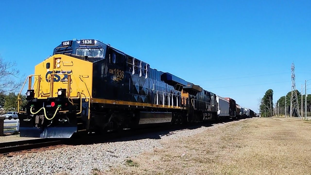 CSXT 1836(RF&P Heritage Unit) Leads CSX Train M491 Through Goose Creek SC On The CSX A Line ...