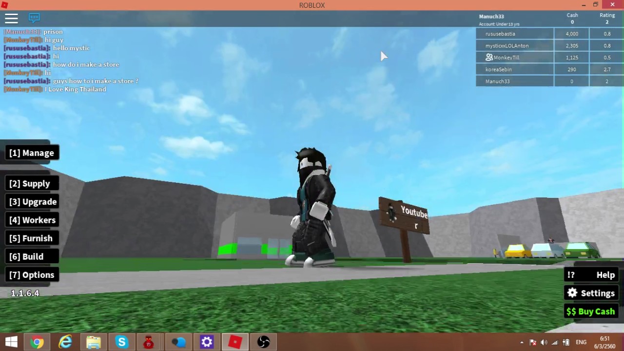 Roblox[Retail Tycoon 1.1.6] สอนเล่น - YouTube