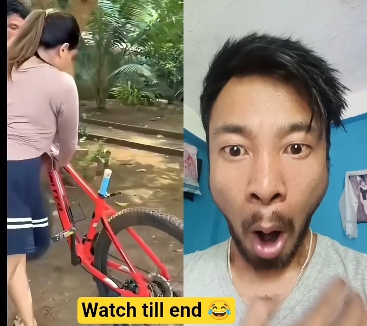 the way she rides a bycycle 🤣😂#ytfunnyshort #comedy 😂🤣||Random Reaction 🤨|| - YouTube