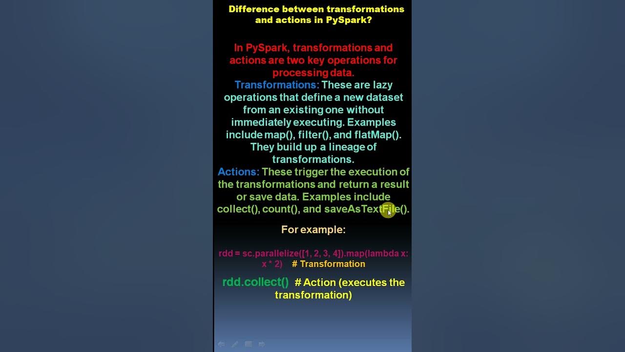 Pyspark interview questions for data engineer - Transformations vs Actions?#shorts #ytshorts # ...