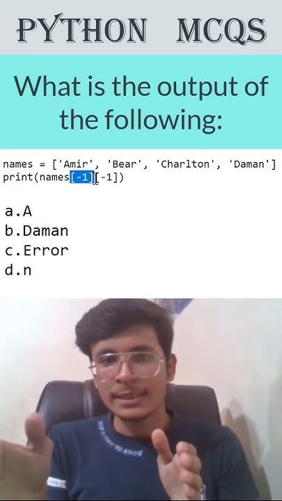 Python MCQ Solved Fast | Quick Python Learning #infytqmcq #infytq # ...