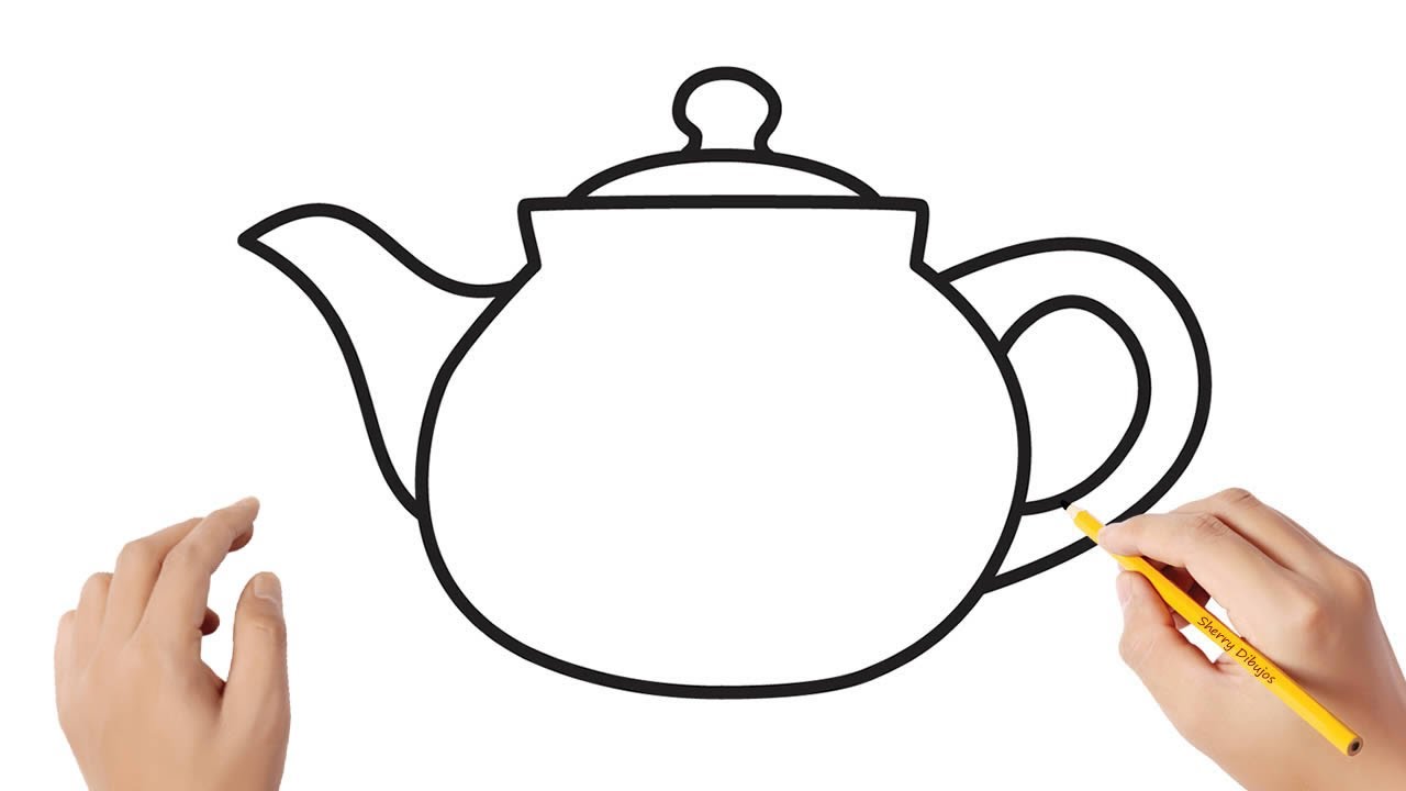 Cómo dibujar un tetera | Dibujos sencillos - YouTube