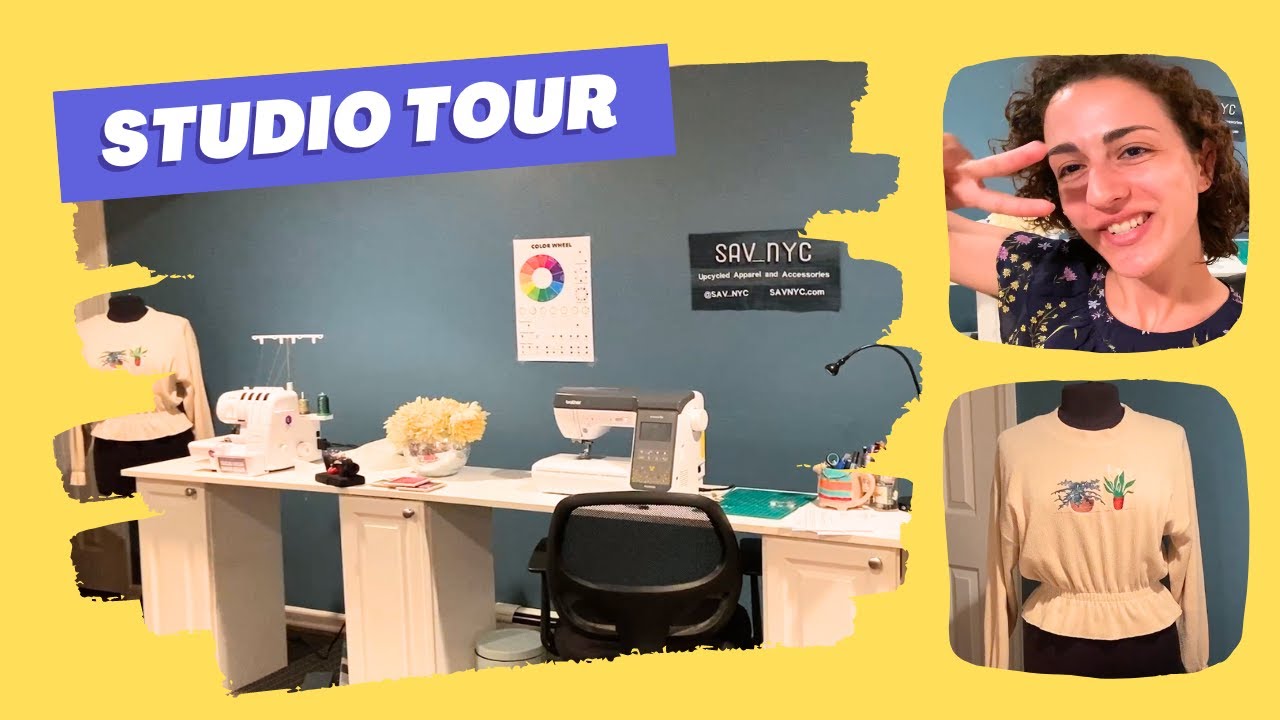 New Studio Tour!! My home sewing and embroider studio set up - YouTube