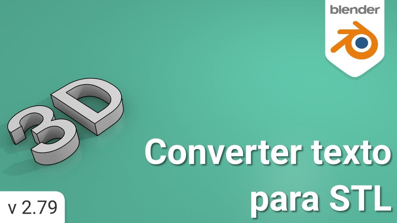 Como converter texto em STL para impressão em 3D - YouTube