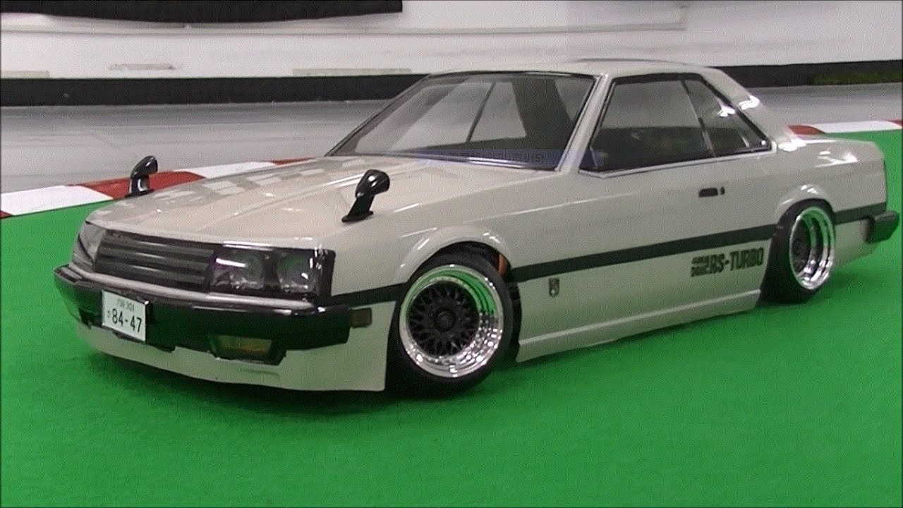 PLUSDサーキット Yさん ニューボディ ABCホビー スカイライン R30 RWD DRIFT RC - YouTube