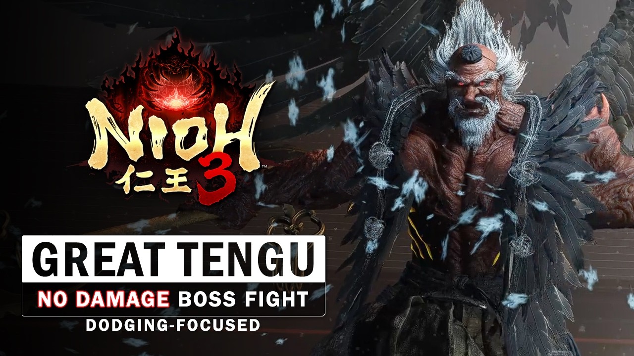 Nioh 3 - Great Tengu Boss Fight (No Damage) - YouTube