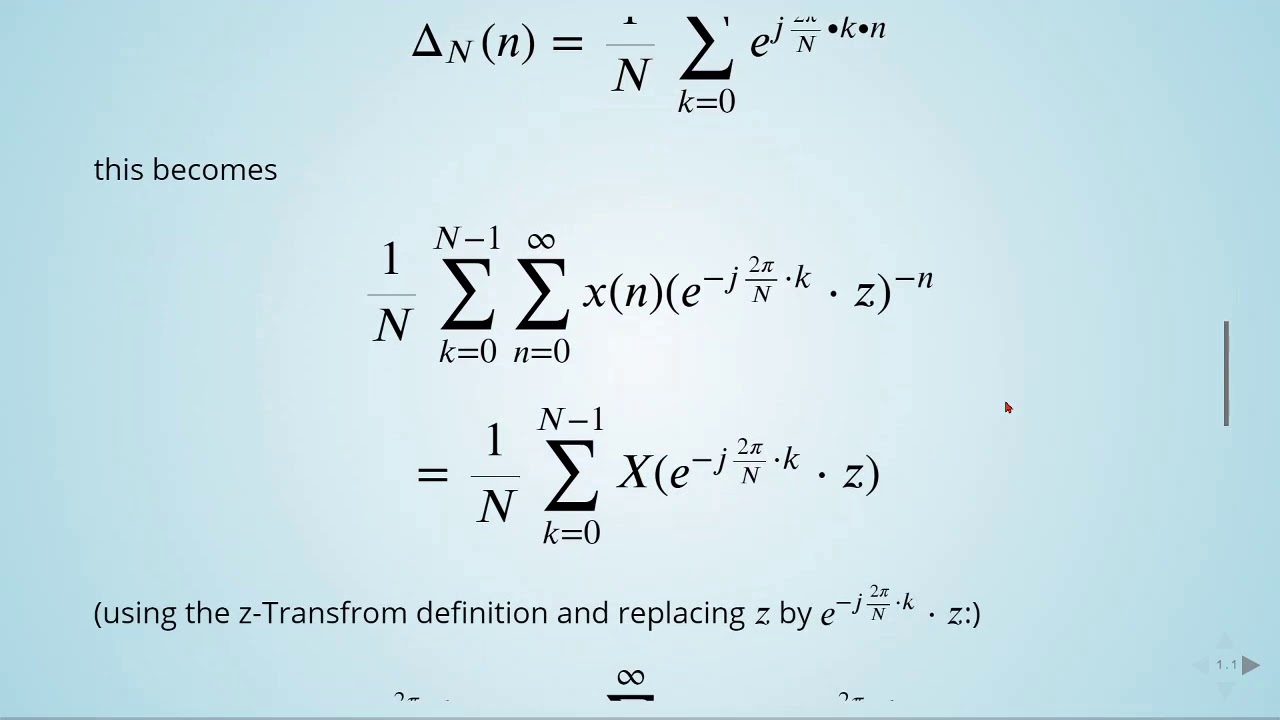 Multirate Signal Processing: 08 - Effects in the z-Domain - 02 The z ...