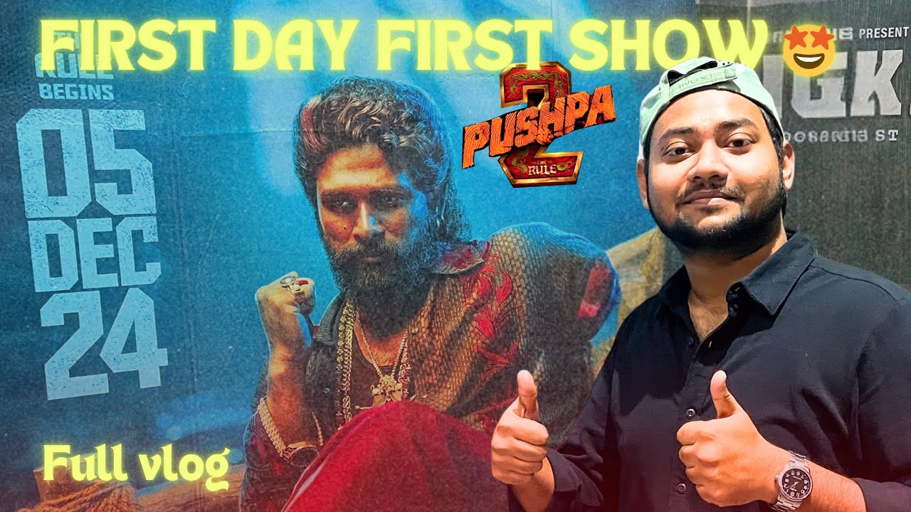 "Pushpa 2" First day first show | Pushpa 2 movie review vlog | What a ...