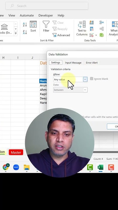Stop wrong data entries in numeric column in excel - YouTube