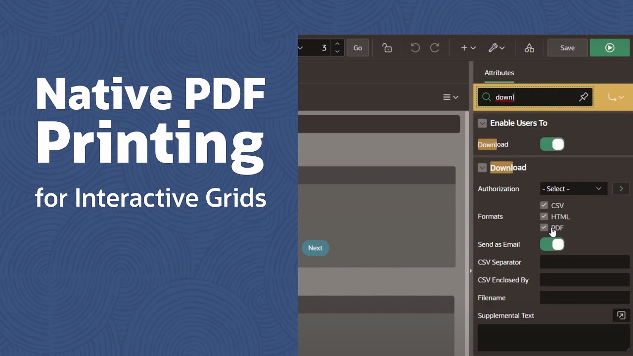 Native PDF Printing for Interactive Grids - YouTube