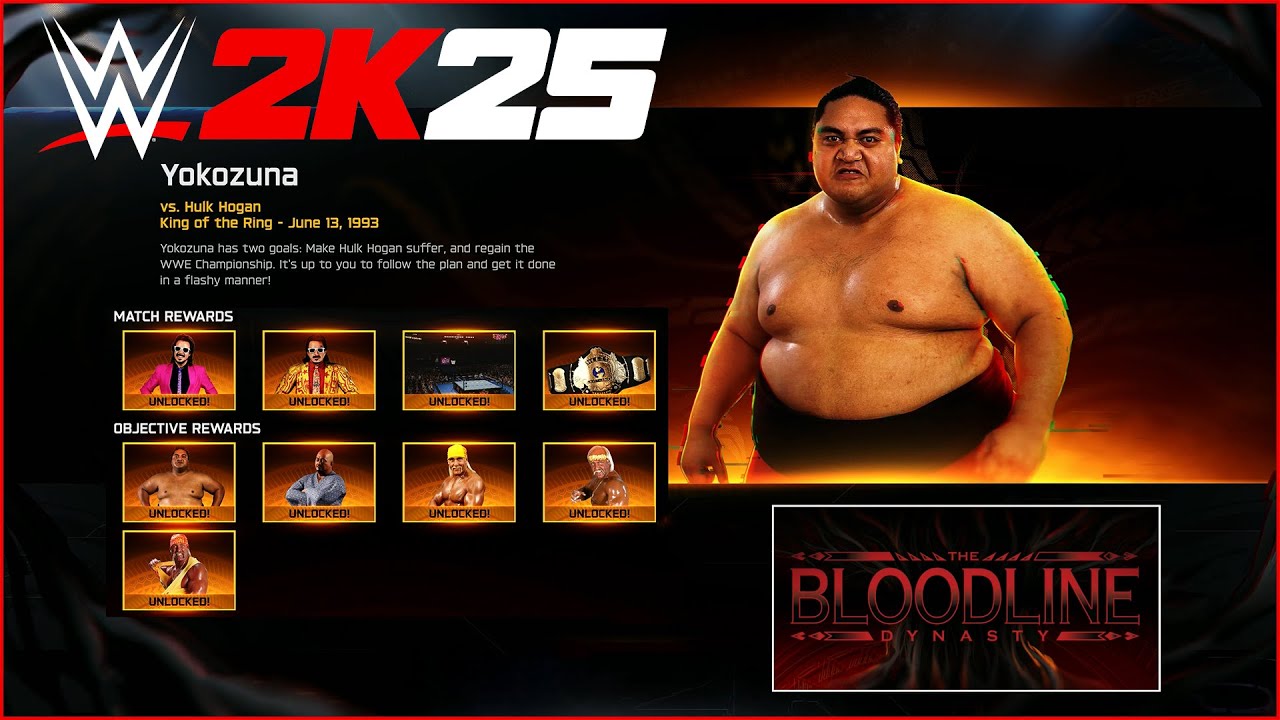 WWE 2K25 Showcase Yokozuna vs Hulk Hogan (The Bloodline Dynasty) - YouTube