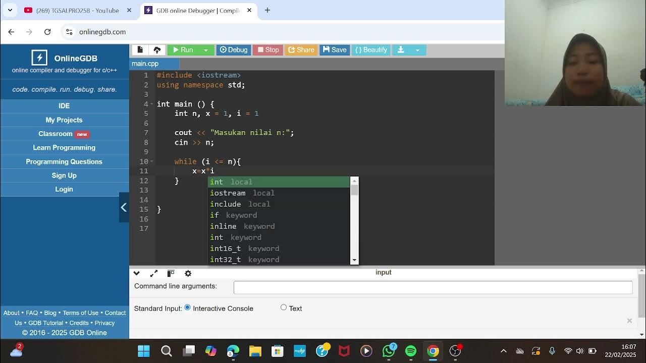 Program menghitung faktorial_Adelia Safitri_08011282429056 #TGSALPRO25B ...