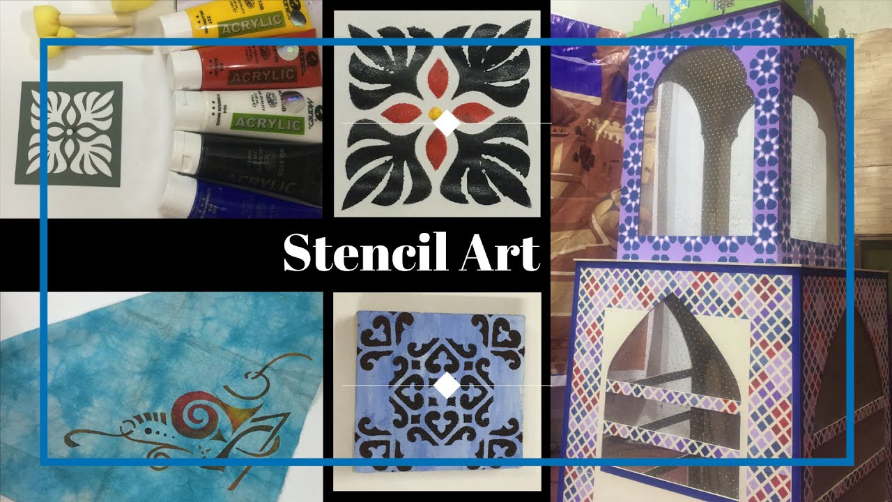 How to use stencil | Stencil art | DIY Stencilling - YouTube