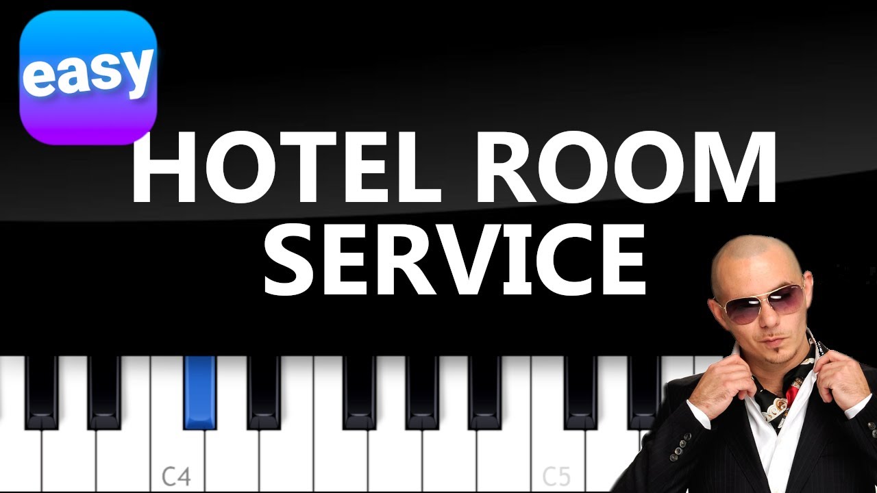 Pitbull - Hotel Room Service EASY PIANO TUTORIAL - YouTube