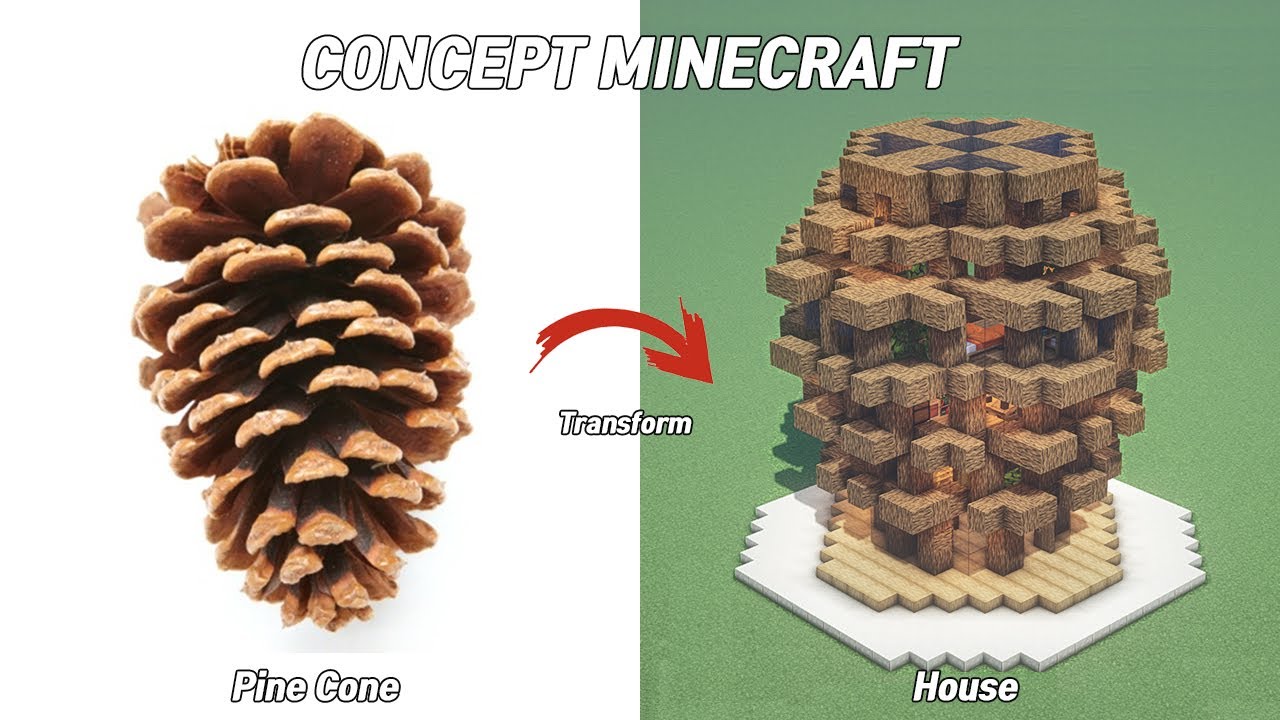 Concept minecraft: How to build a pine corn house /concept architecture ...