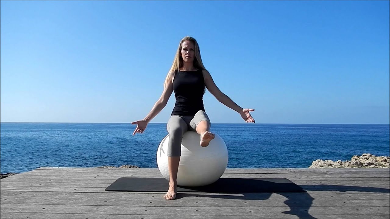1. TRAINAHEAD WHITE BALL - Single Leg Lift - Sitting - YouTube