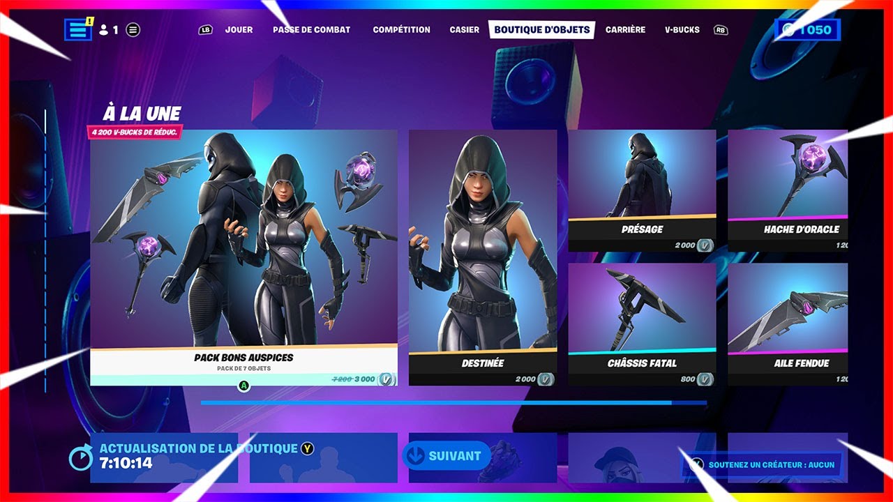 *NEW* Fortnite présentation PACK BONS AUSPICES - GOOD AUSPICES PACK ...