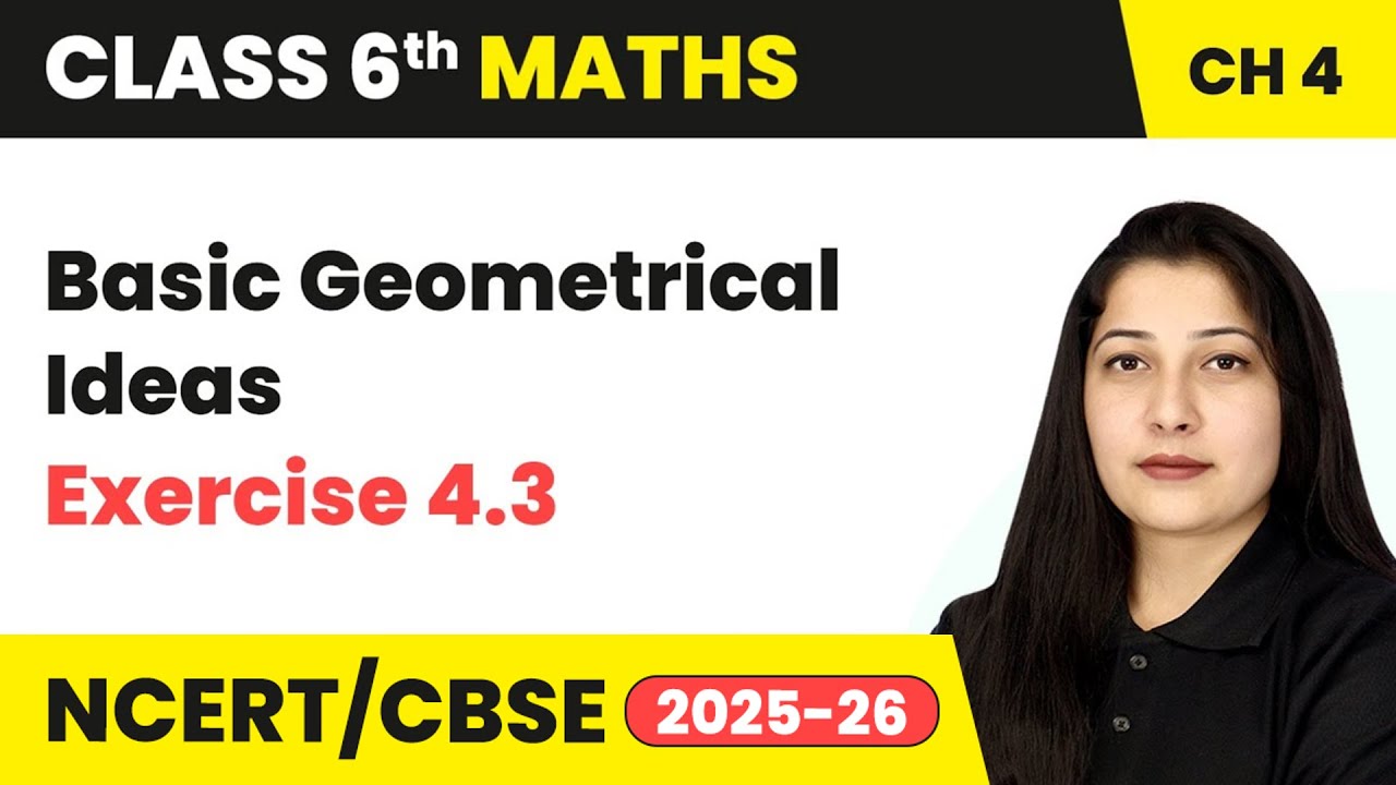 Basic Geometrical Ideas - Exercise 4.3 | Class 6 Maths Chapter 4 | CBSE ...