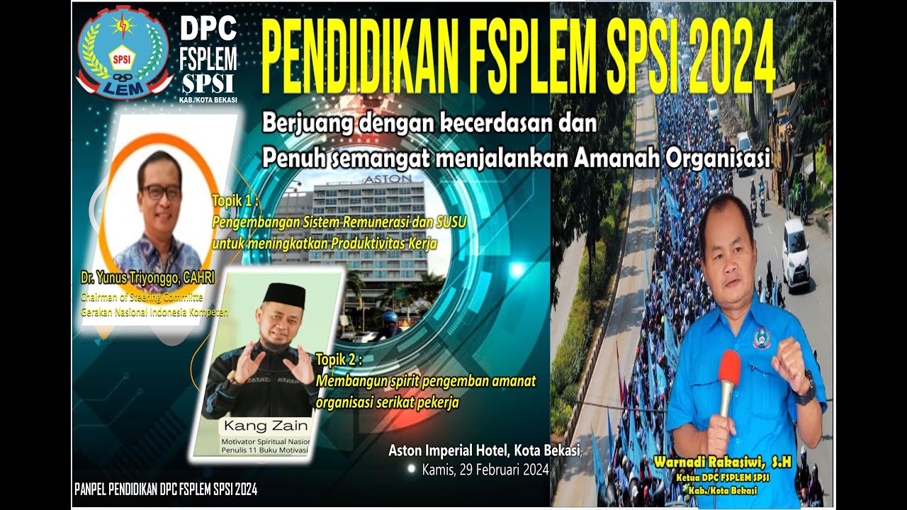 🔴Live!!! Seminar Pengupahan & Motivasi Organisasi bersama Dr. Yunus dan ...