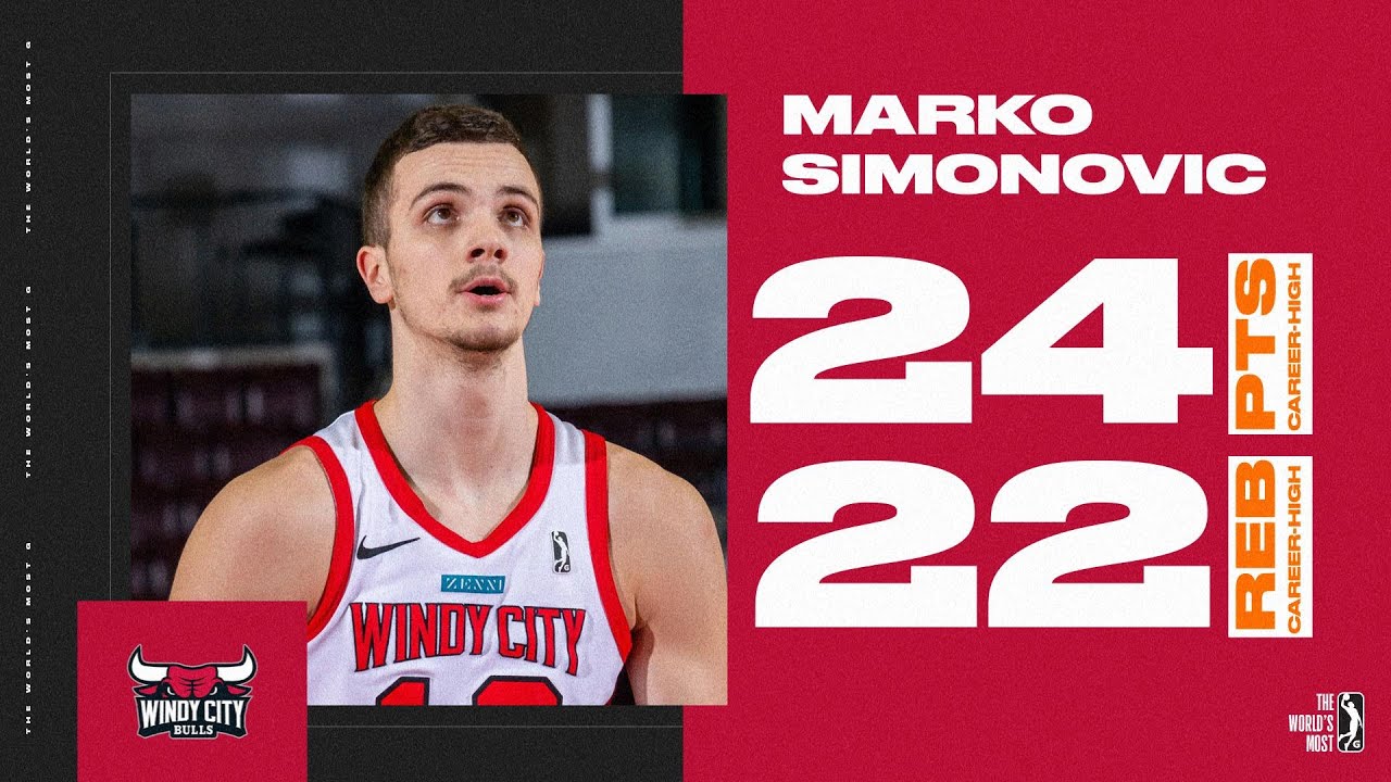 Marko Simonovic (24 points) Highlights vs. Westchester Knicks - YouTube