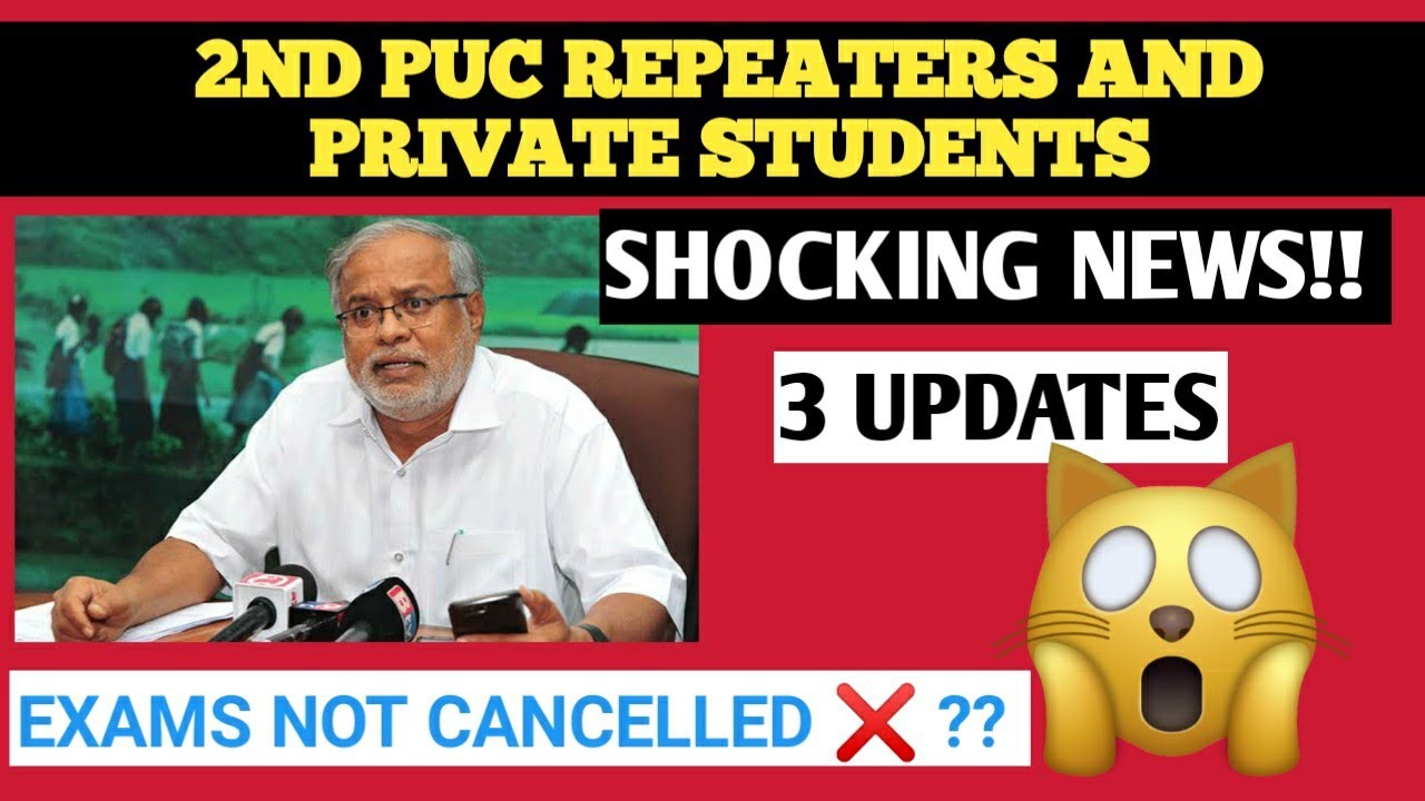 2ND PUC Repeaters And Private Students Today's Latest Update | Shocking ...