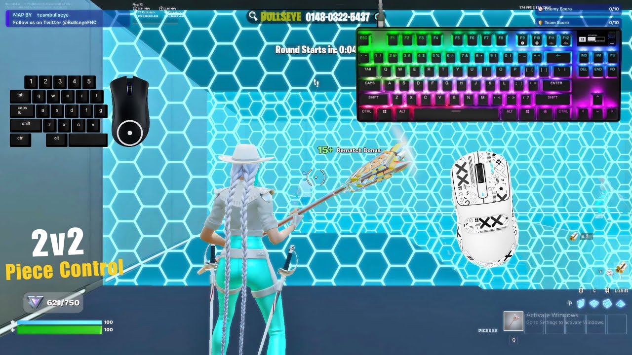 Fortnite 2v2 Piece Control😍SteelSeries Apex Pro TKL ASMR 💤 - YouTube
