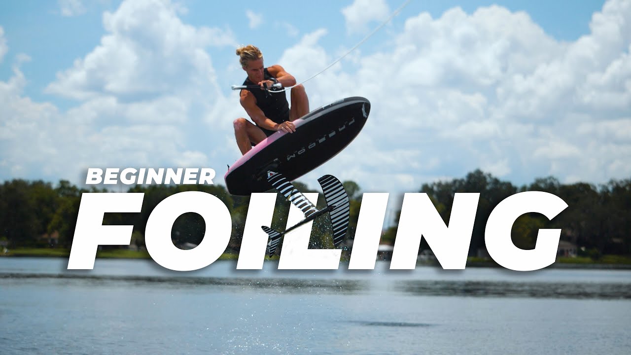 How to Wake Foil Behind the Boat for Beginners | Beginner Foiling with ...