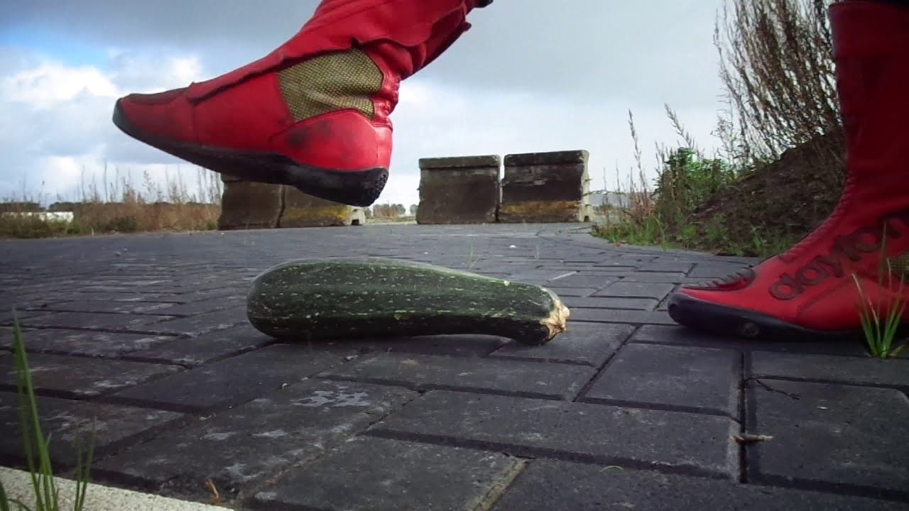 Vintage Daytona motorcycle boots food stomp, trample zucchini ...