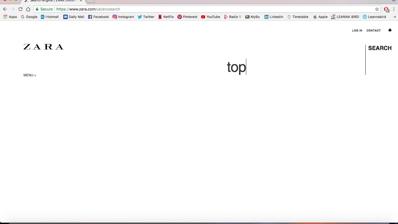 Zara Search Tool Bar - YouTube