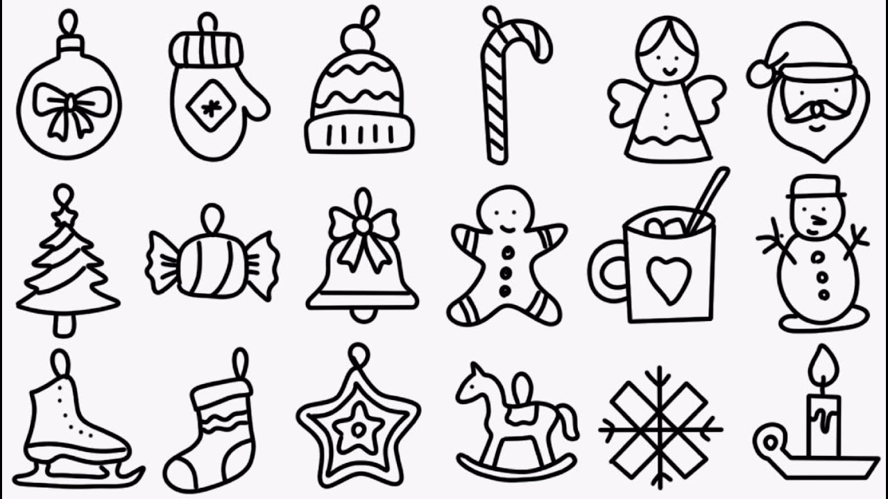Christmas decorating Drawing Easy | Merry Christmas doddle Drawing ...