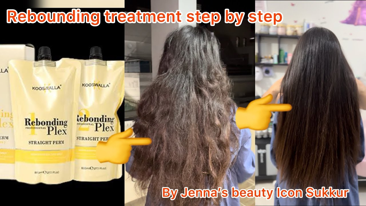 Rebonding Step By Step |straitening treatment - YouTube
