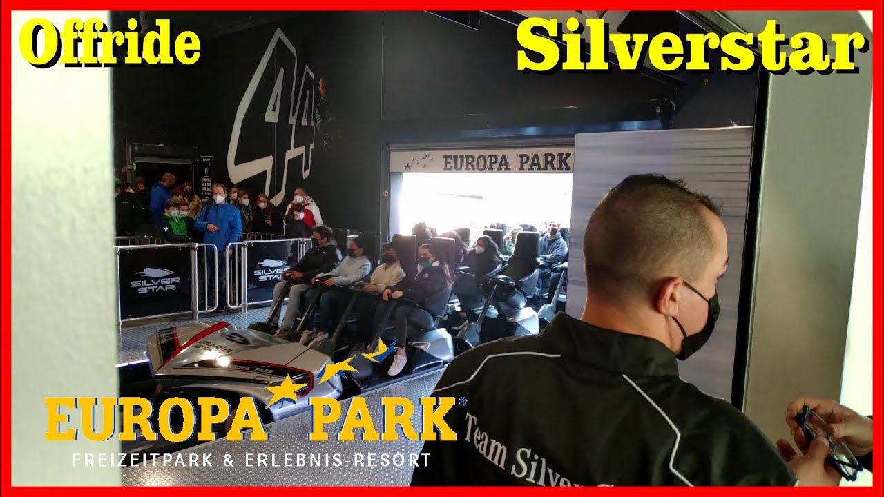 B&M Hyper Coaster "Silver Star" at Europapark - Offride with Queue and ...