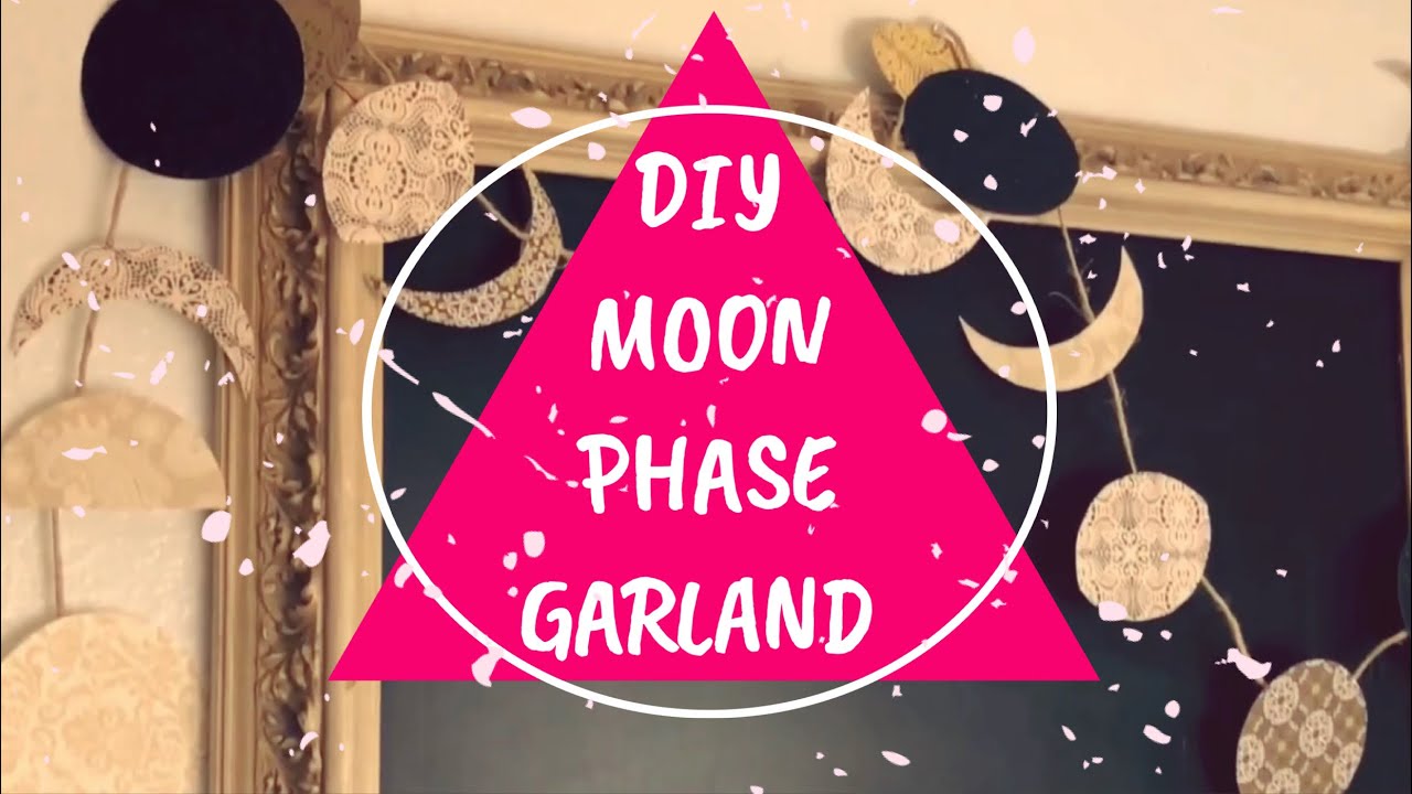 DIY Moon phase garland/ do it yourself - YouTube