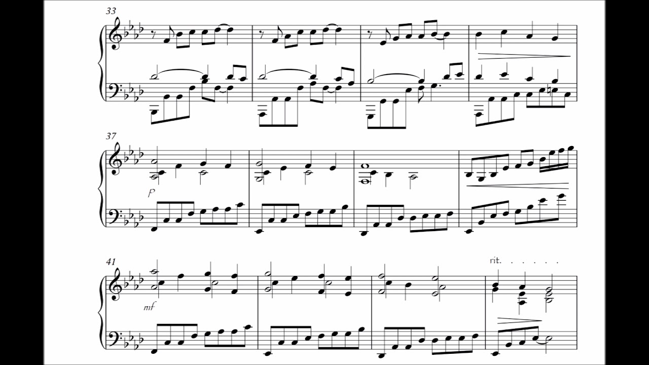 'Romance' Piano Sheet Video - YouTube